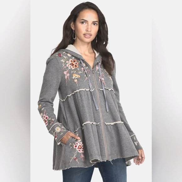 Johnny Was | Tops | Johnny Was Acacia Tiered Hoodie | Poshmark